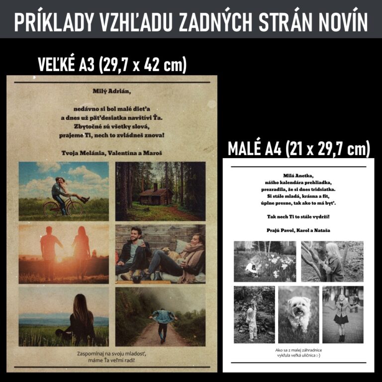 Narodeninové noviny z roku narodenia – Dareor.sk – originálny darček